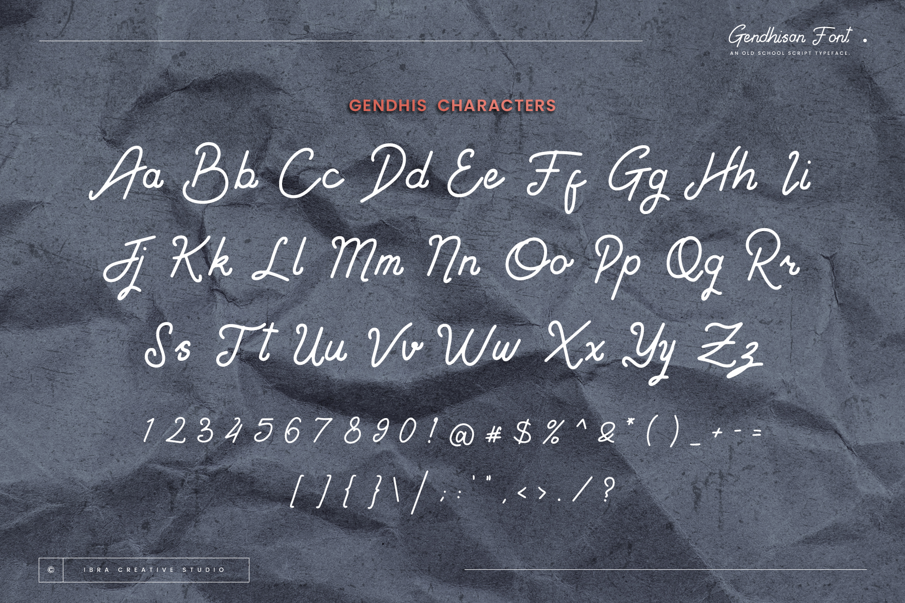 Gendhisan - An Old School Script Typeface, Fonts | GraphicRiver